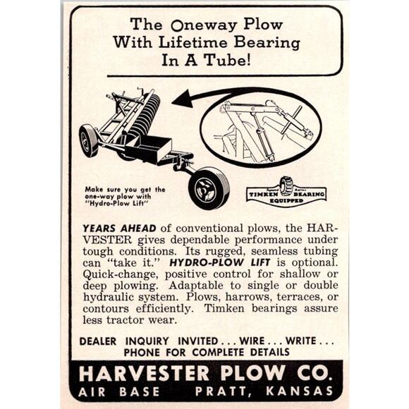 None and/or Unknown | Other | Harvester Plow Co Hydroplow Lift Lifetime ...